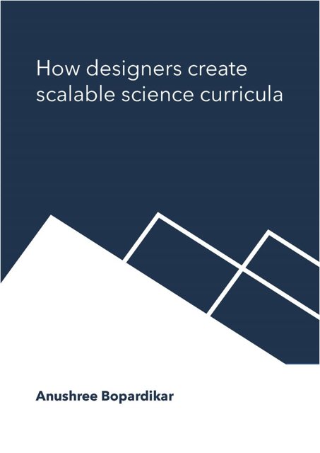 PhD Defence Anushree Bopardikar | How Designers Create Scalable Science ...