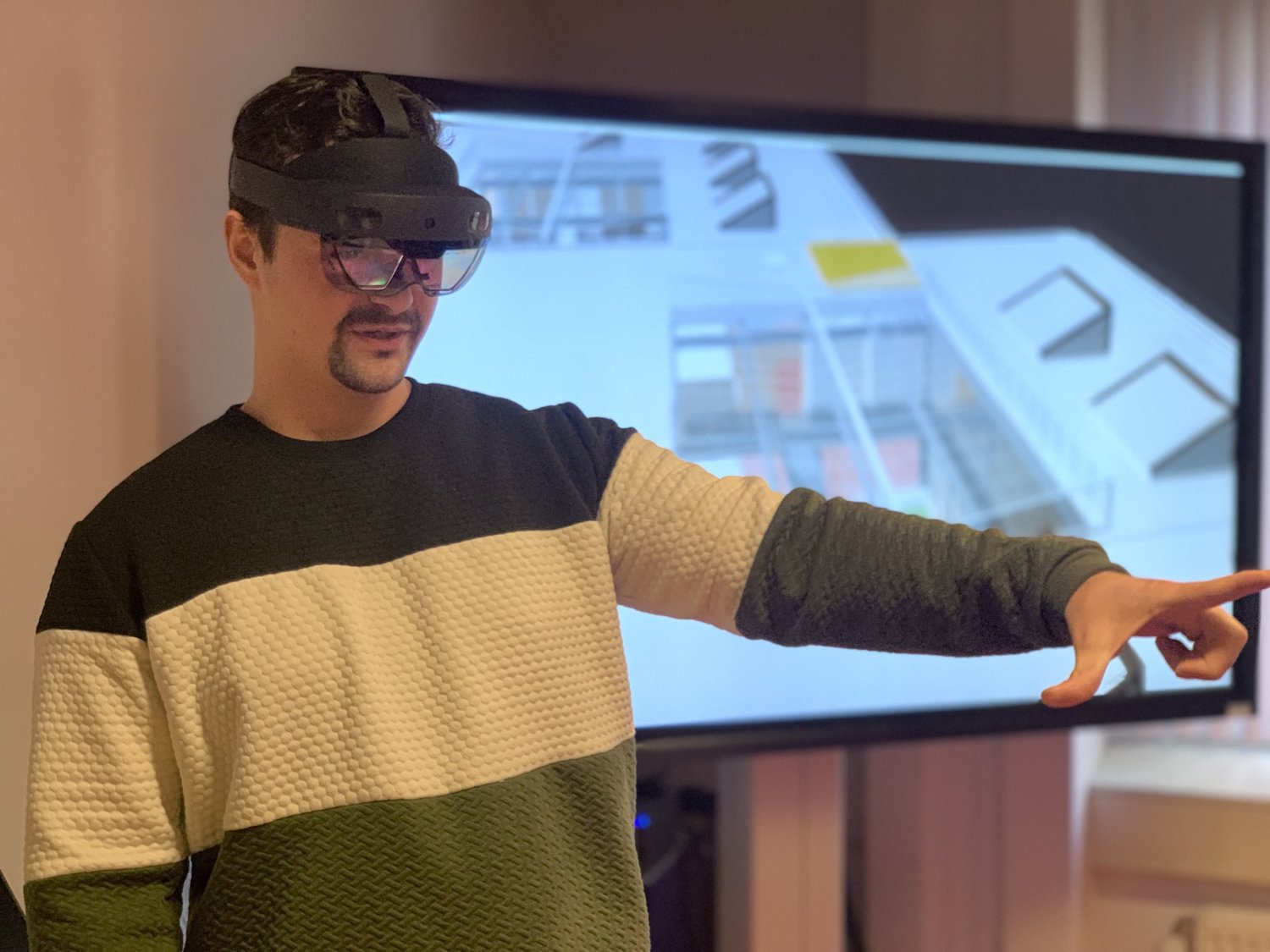 Three students designed an Augmented Reality tour of the new ITC Building