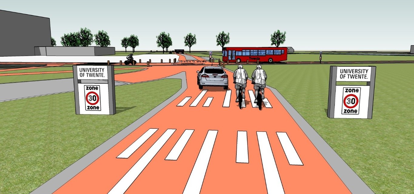 Survey 30 km/h zone and bicycle-friendly infrastructure campus