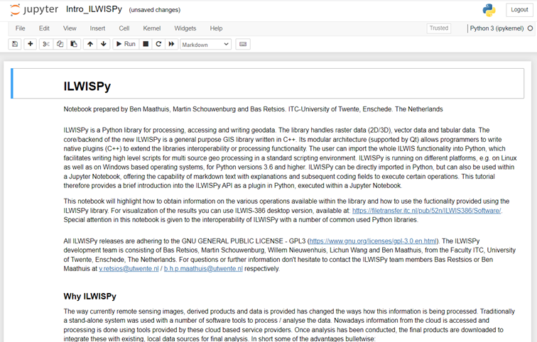 Getting started with ILWISPy