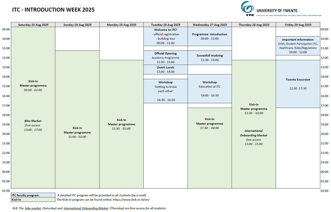 ITC introduction week | Upon arrival | Home ITC
